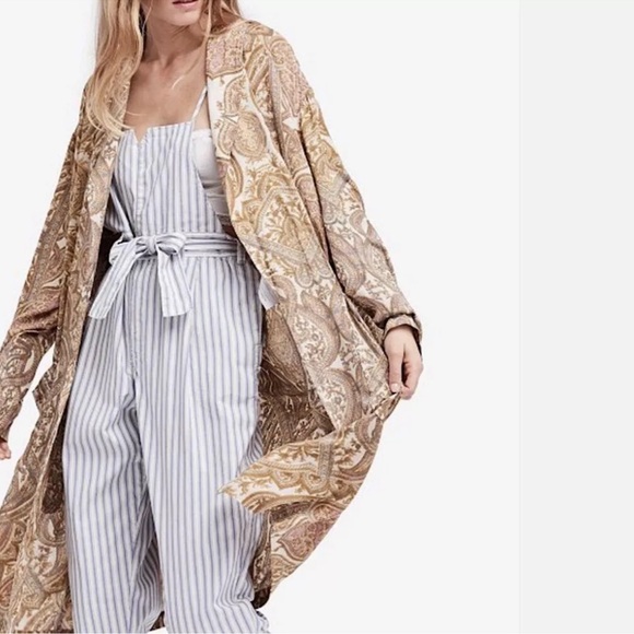 Free People | Tops | Free People Medium M Half Moon Duster Ivory Combo ...